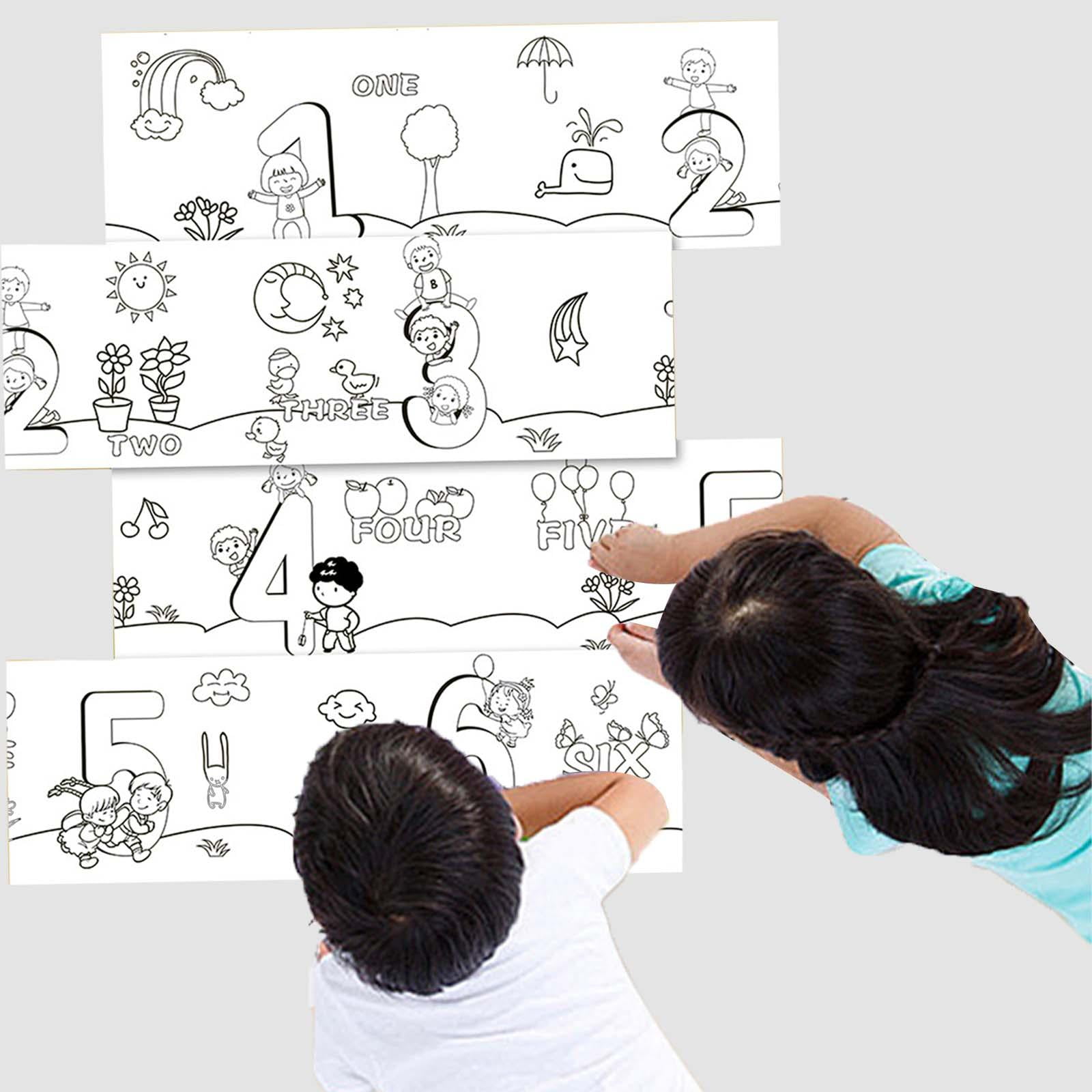 Coloring Sticker Coloring Paper Graffiti Scroll 30cm X 300cm Early ...