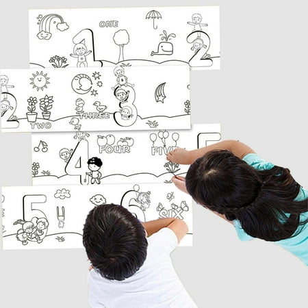 Children Wall Coloring Posters Paper 30Cmx300cm Sticky Drawing Paper ...