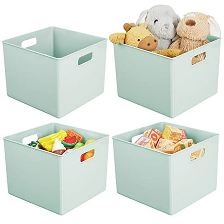 mDesign Plastic Cube Storage Bins, Organizer Basket Containers w ...