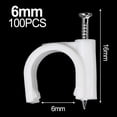 Homena 400pc Round Cable Clips With Nail 8mm Cord Holder Wall Mount ...