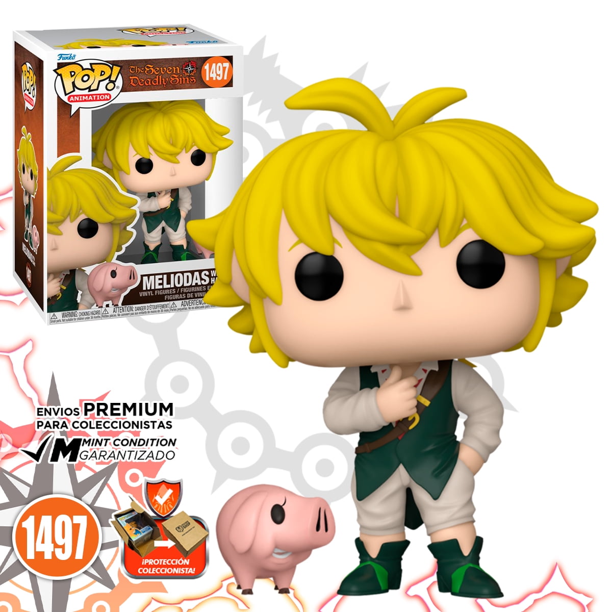 Funko Pop Meliodas Con Hawk #1497 Los Siete Pecados Capitales Anime ...