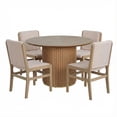 Christopher Knight Home 5-Piece Modern Round Pedestal Dining Table with ...