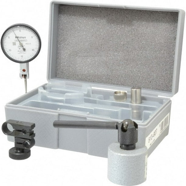 Mitutoyo 0.0005" Graduation, 0.03" Max Meas, 0-15-0 Dial Reading, Dial Indicator & Base Kit 25mm ...