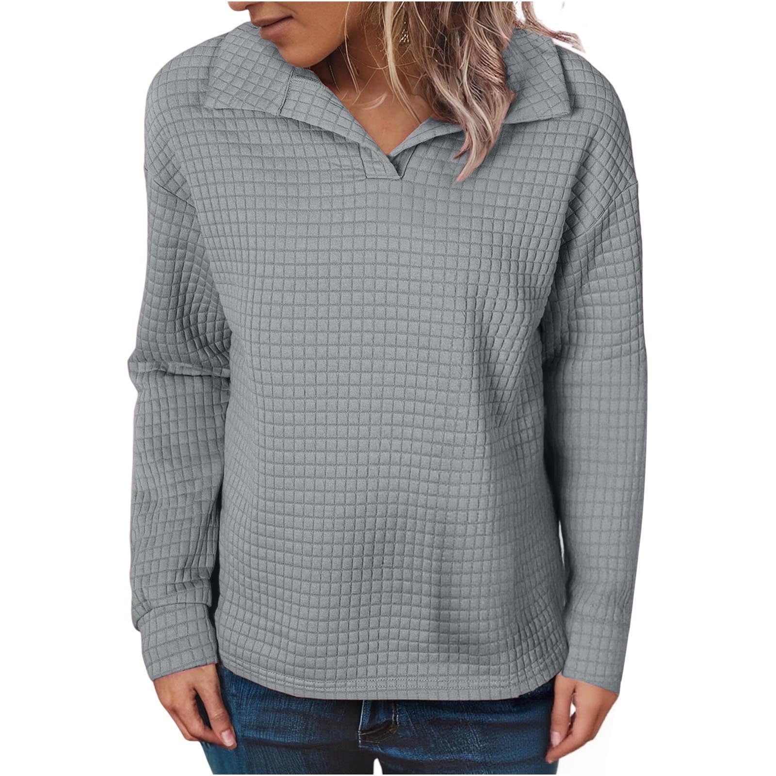 Click here for Blvb Sweatshirt For Women Long Sleeve Lapel V Neck... prices