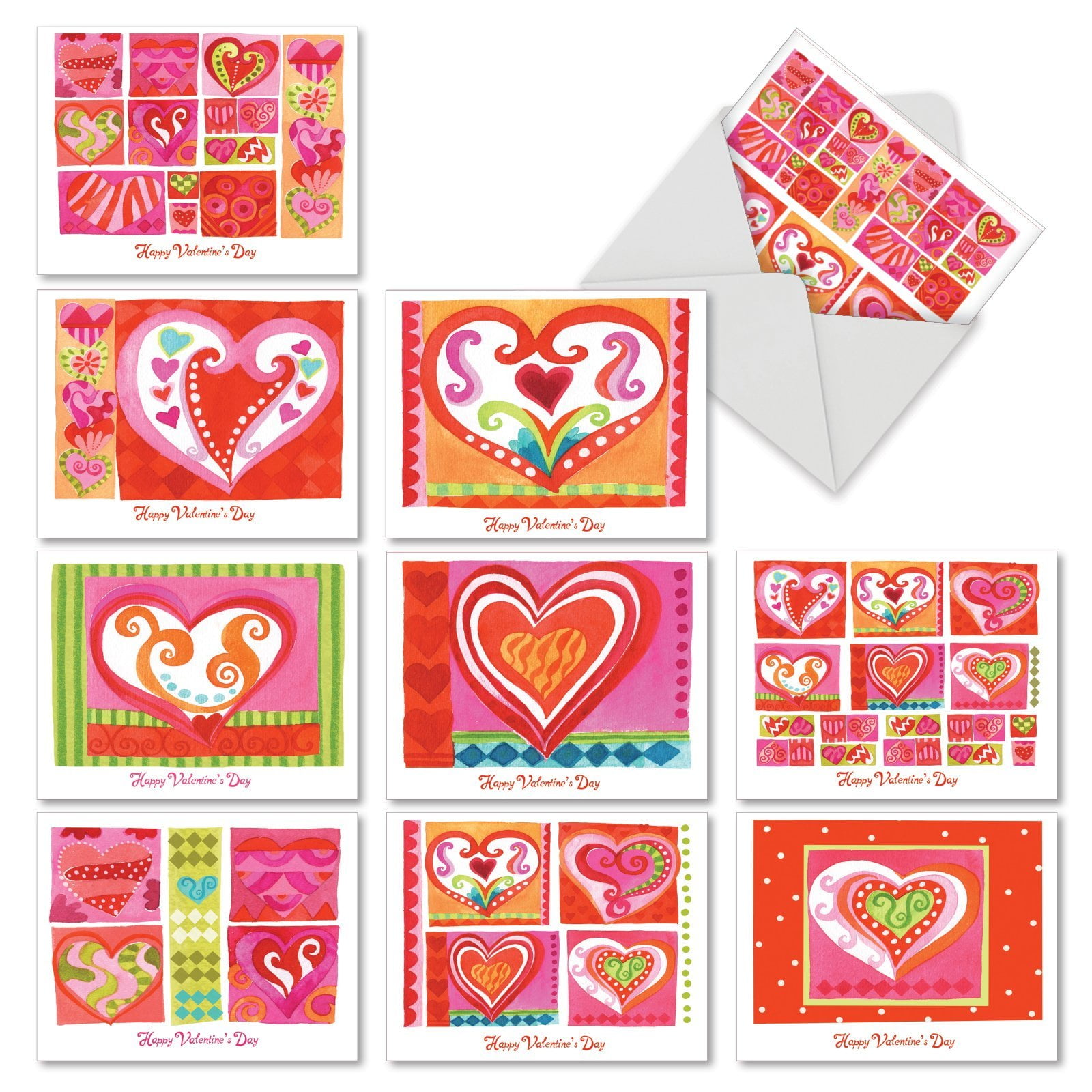 The Best Card Company - 10 Assorted Valentines Day Cards Bulk (4 x 5.12 ...