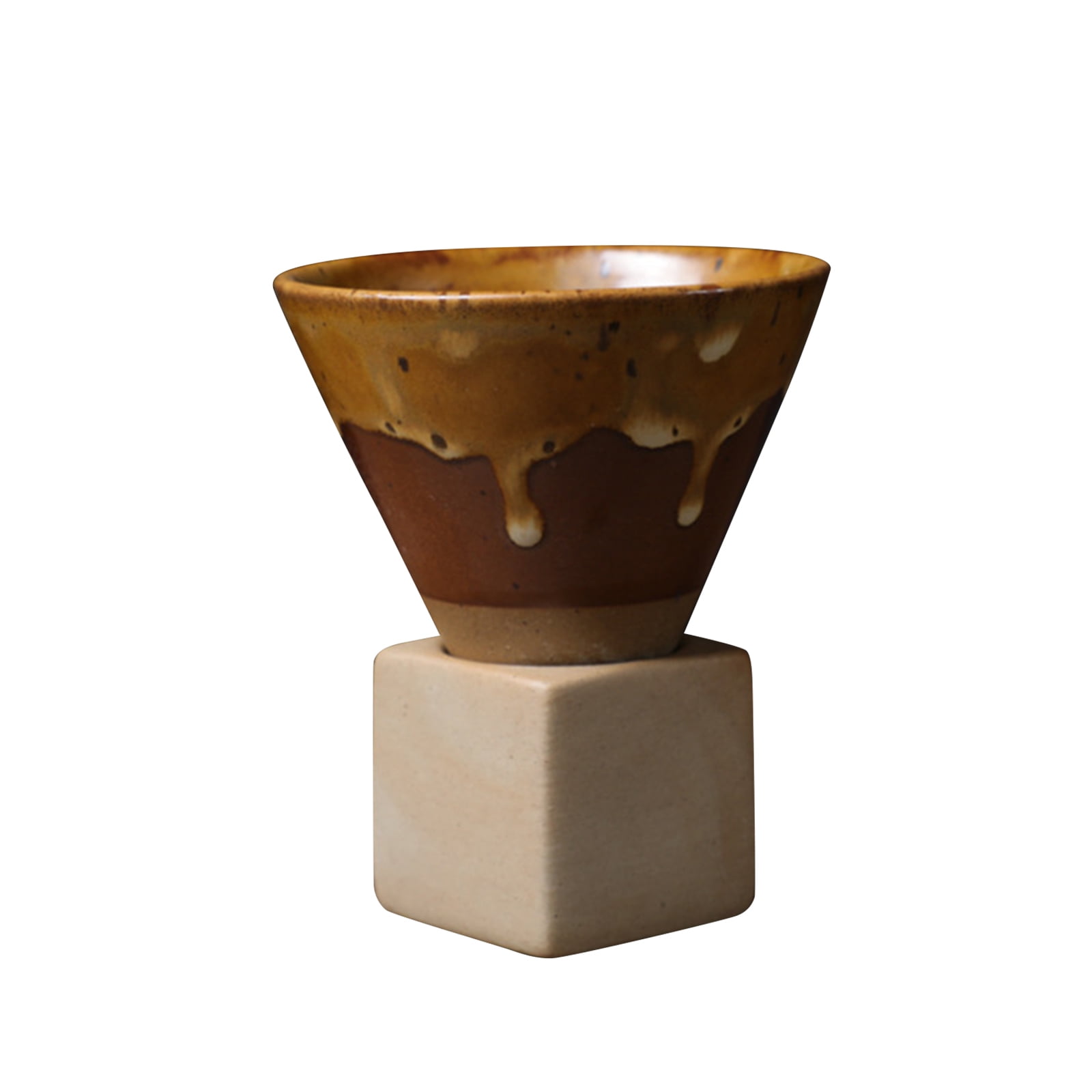 Mug Cup Japanese Style Rough Pottery Funnel Teaware Creative 200ML Home ...