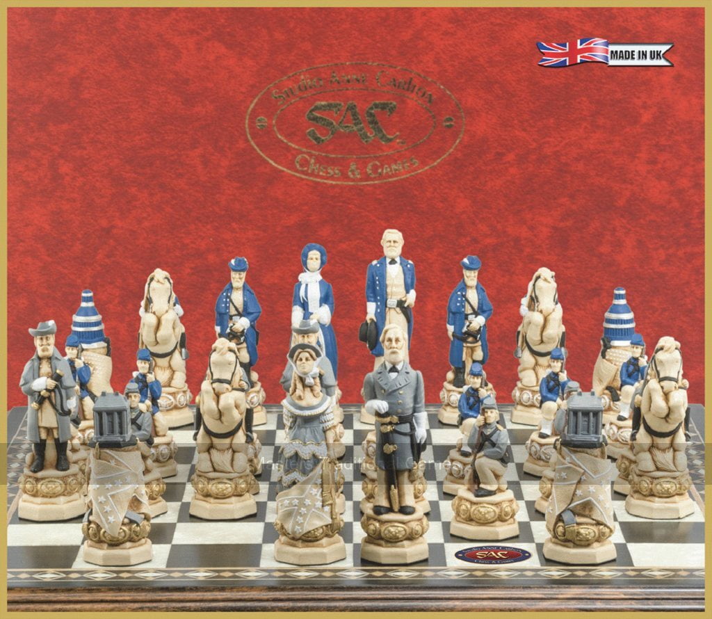 SAC American Civil War Chess Set, Hand-Painted (without board ...