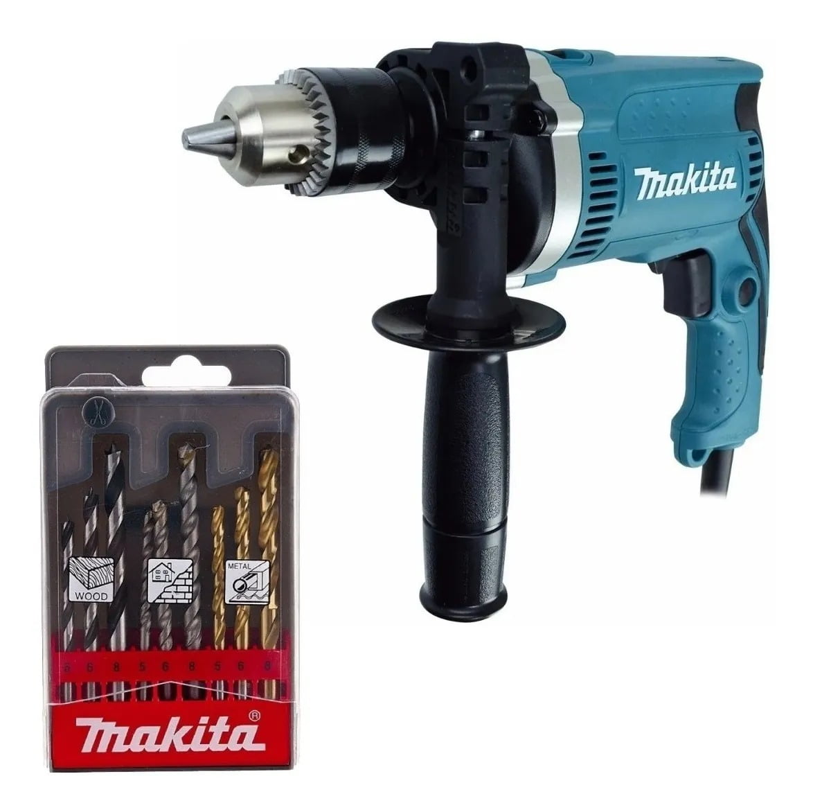 Taladro Rotomartillo Makita HP1630 5/8 In 1/2 In Vel Var Rev | Walmart ...