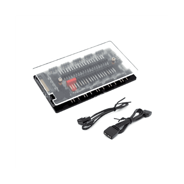 RGB Fan Hub 10 Ports PWM Addressable RGB Fan Splitter 5V/3Pin for Power ...