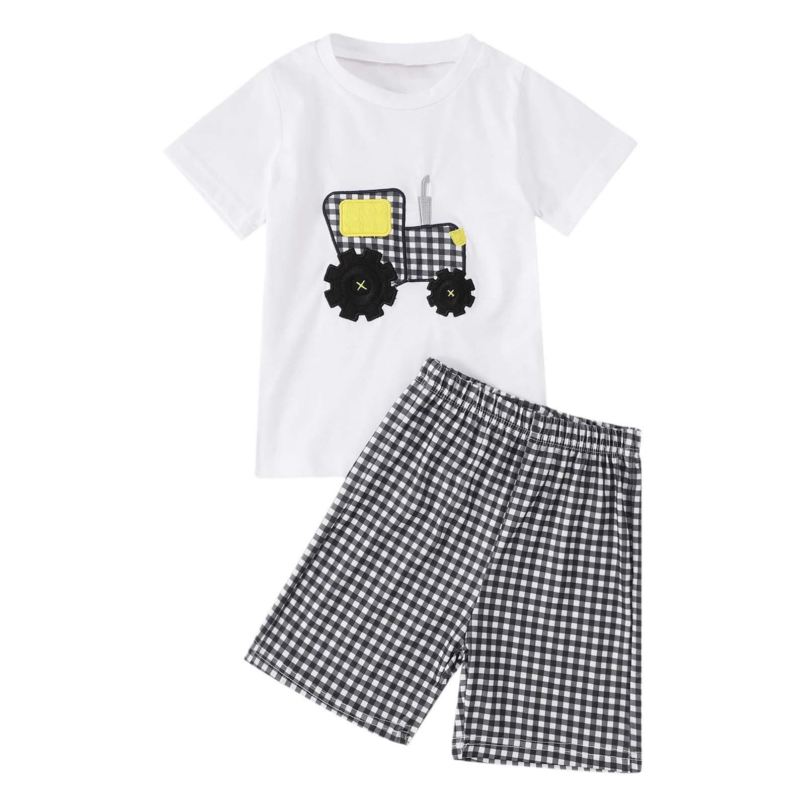 Click here for Wenxiaoo Toddler Boy Outfits Set Tractor T-Shirt C... prices