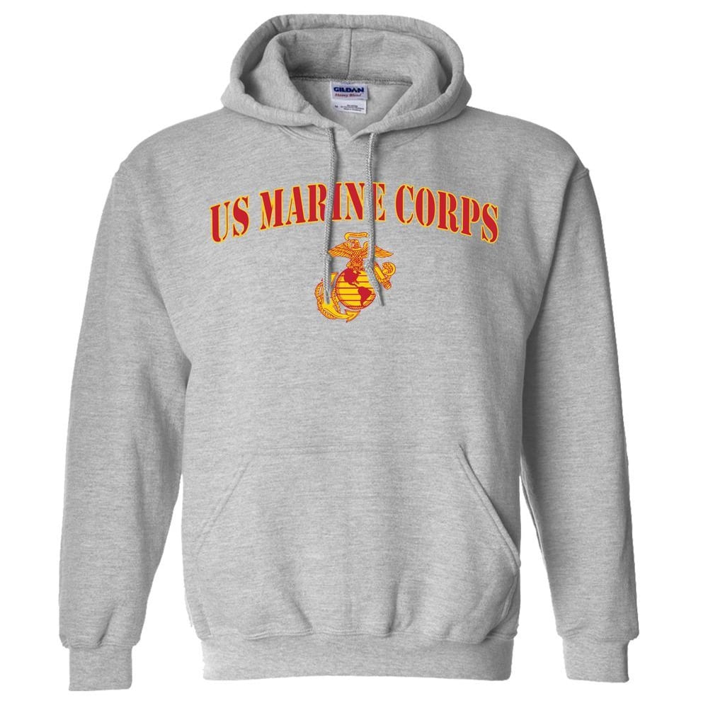 Military Productions - US Marine Corps Hooded Sweatshirt - Walmart.com ...