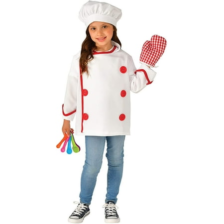 Chef Costume Role Play Set Child Boys Girls Kitchen Cook Kids 8-10 ...