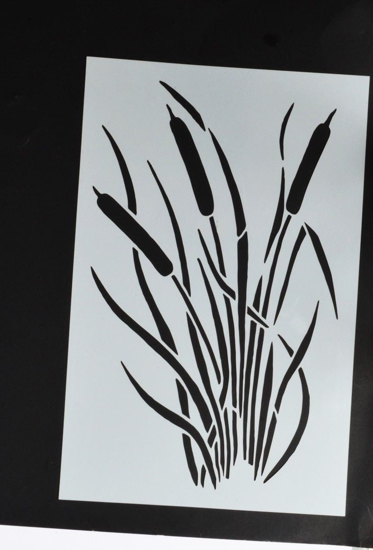 Marsh Grass Stencil Printable
