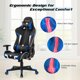 Goplus Massage Gaming Chair Reclining Swivel Racing Office Chair w ...