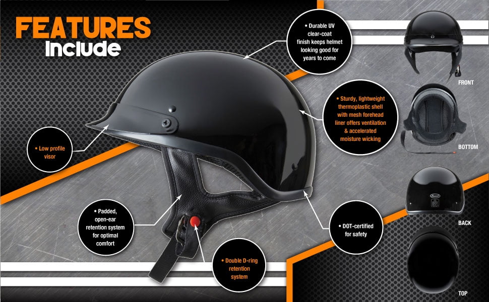 Motorcycle Half Helmet Front