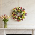 Spring and Summer Fresh Wildflower Wreath, Artificial Dried Floral ...