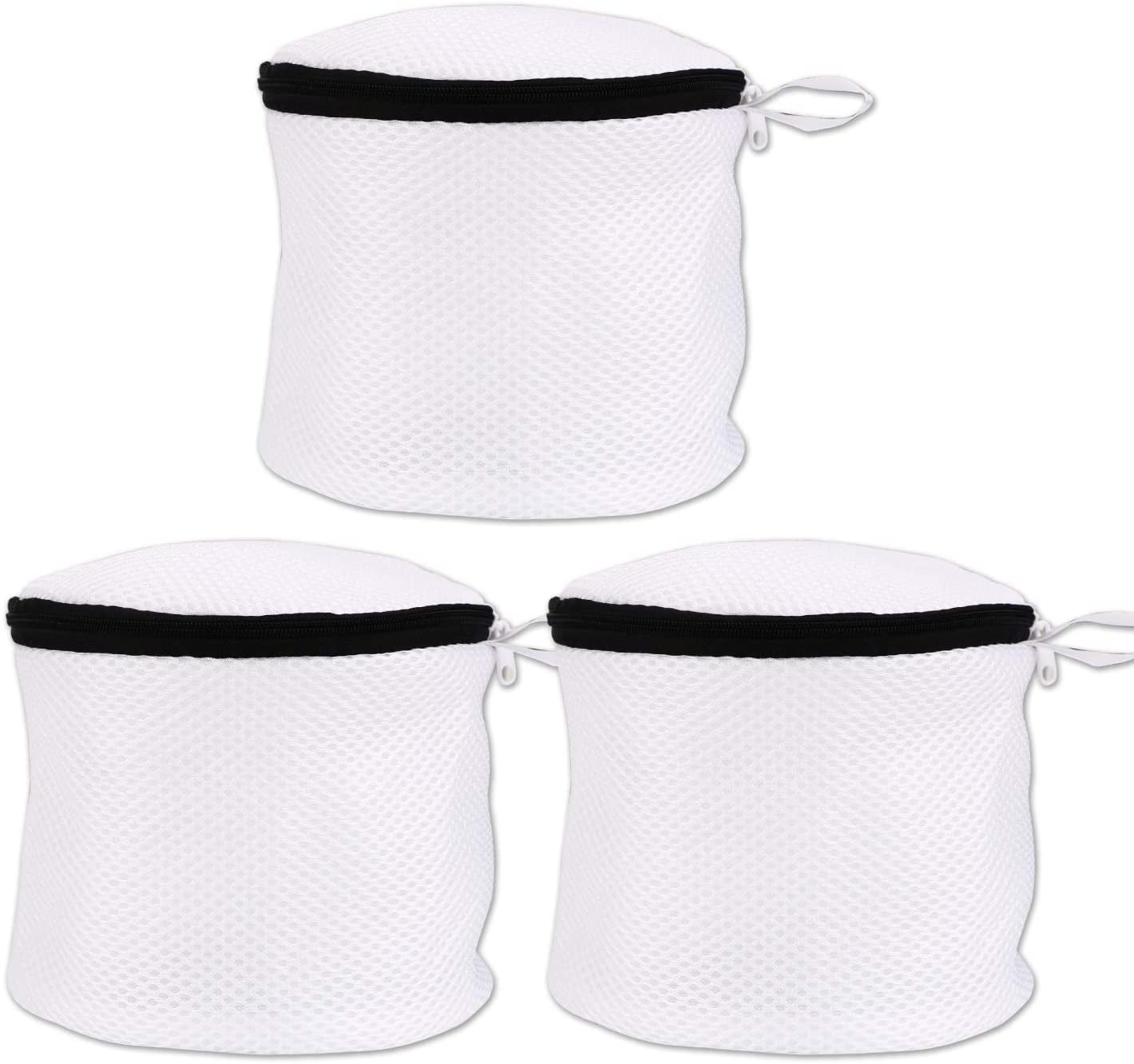 SurrmeWashing Machine Net, 3PCS Cylindrical Laundry Bag with Zipper for ...
