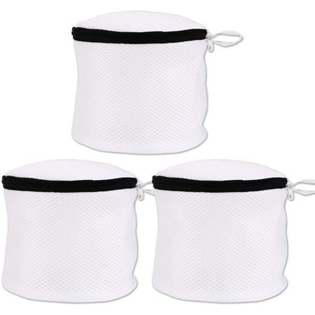 SurrmeWashing Machine Net, 3PCS Cylindrical Laundry Bag with Zipper for ...