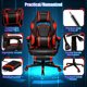 Goplus Massage Gaming Chair Reclining Racing Computer Office Chair with ...