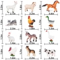 12Pcs Farm Animal Figures Toys Realistic Plastic Cattle Figurines ...