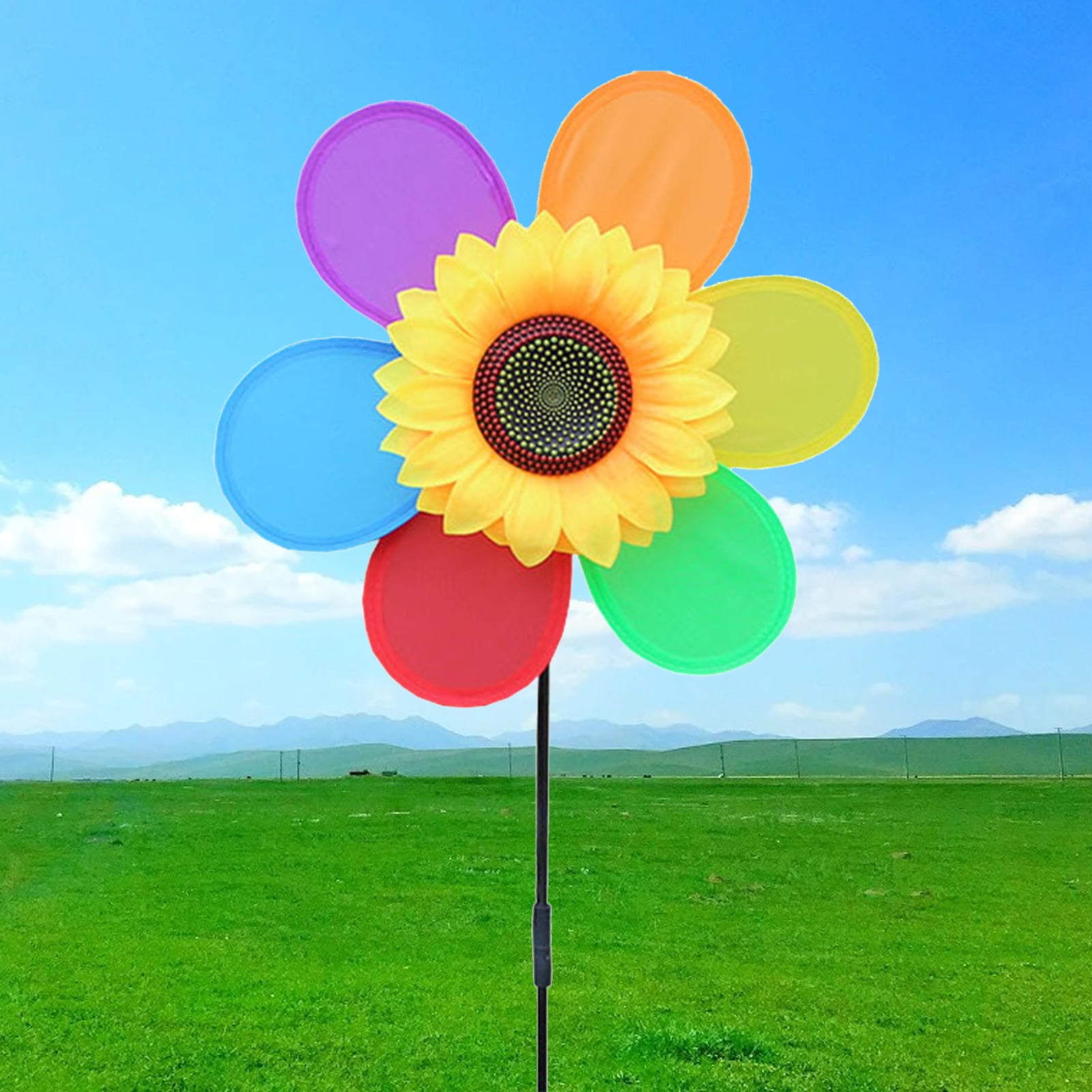 SPRING PARK Kids Pin-wheel Flower Design Six Leaves Single-layer ...