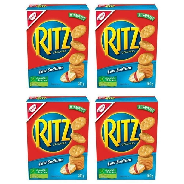 Ritz Low Sodium Crackers, 0 Trans Fat 200g 4 BOXES - Walmart.com