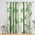 Bamboo Curtains For Living Room, Bamboo Tree Blackout Curtains 2 Panels ...