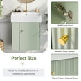Euroco 21.6 inch Modern Floating Bathroom Vanity with Ceramic Basin ...