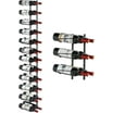 Sorbus Wall Mount Wine Rack Holds 9 Bottles Space Saving Metal Storage ...