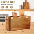 Acacia Utensil Holder 3 Extra Large Wood Kitchen Utensil Organizer ...