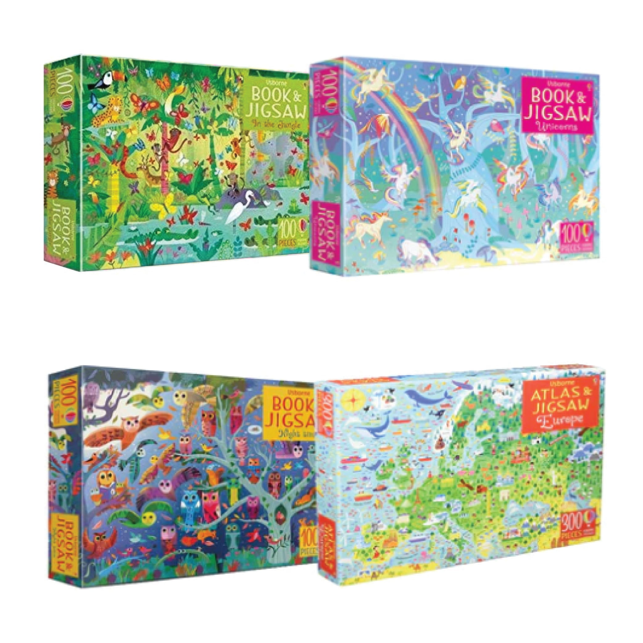 Usborne Book and Jigsaw 4 Boxed Collection Childrens Puzzles - Walmart.com
