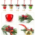 30PCS Christmas Bells, Jingle Bells with Holly Leaves Berries for Craft ...