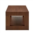 2-Tier Coffee Table, MDF Coffee Table with Open Storage Shelf ...