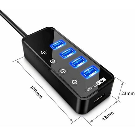 Usb Hub With Power Supply, Usb 3.0 Hub Active With 4 Ports Superspeed ...