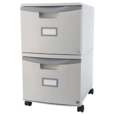 Storex Plastic One-Drawer File Cabinet – Locking Document Organizer for ...