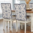 Bohemia Chair Back Covers Set of 8, Blue Retro Boho Ethnic Farmhouse ...