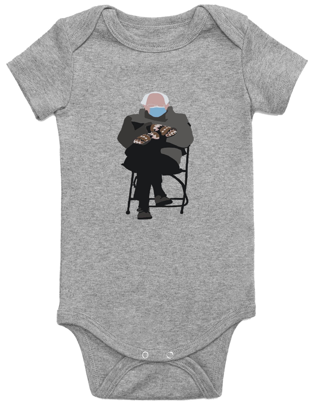 GRAY Bernie Sanders Mittens Inauguration Meme Baby 1 Piece - Walmart.com