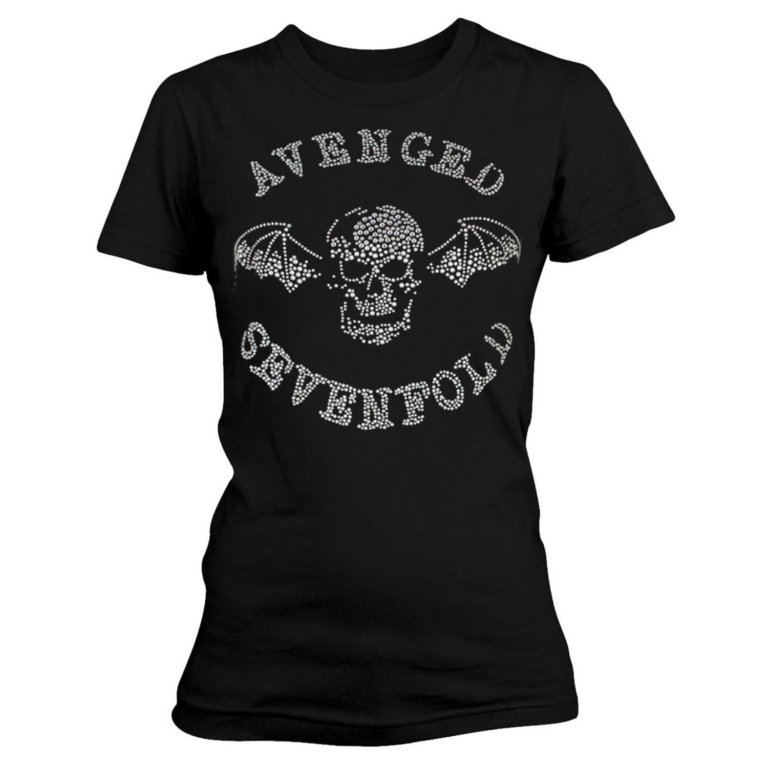Click here for Avenged Sevenfold Womens Bat Diamante Cotton T-Shi... prices