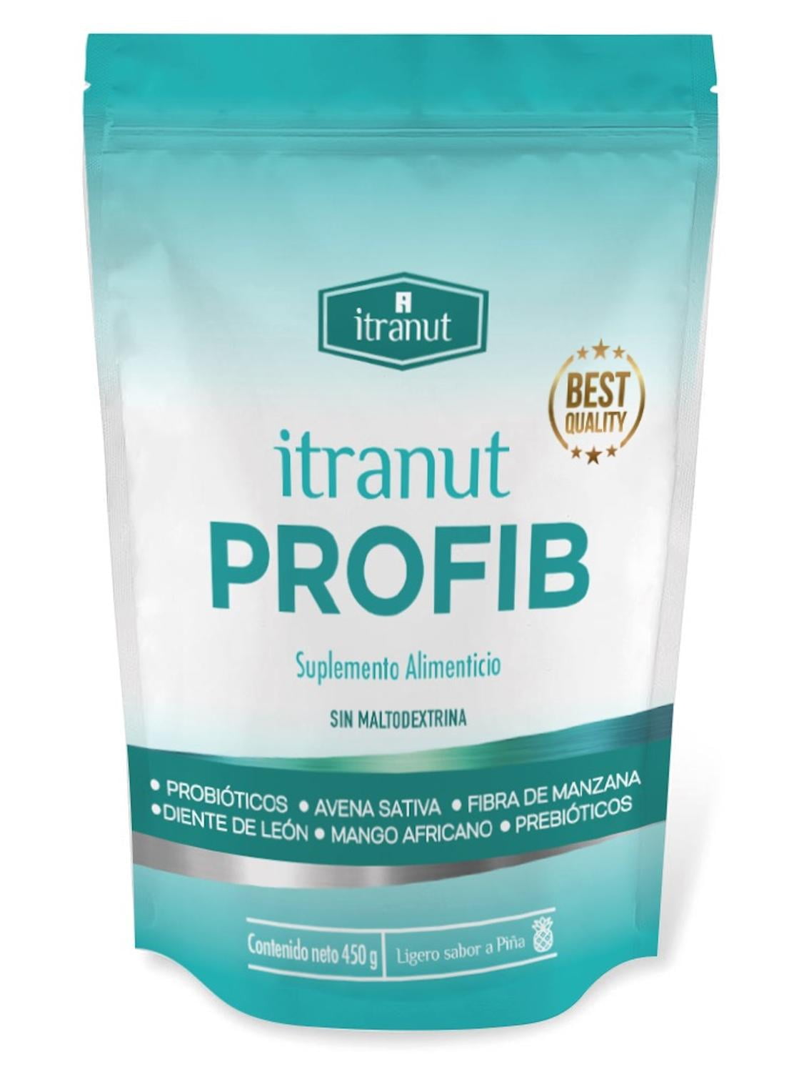 PROFIB Probioticos Prebiotios Fibra de Manzana 450 g Piña Itranut verde claro | Bodega Aurrera ...