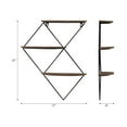 Sagebrook Home Modern Neutral Metal/wood Brown 3-tier Diamond Wall ...