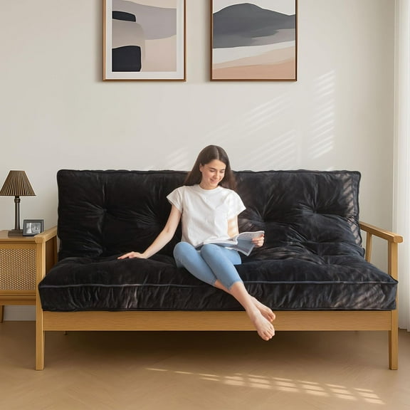 8 Inches Futon Mattress Queen Size, Extra Thick Futons Sofa Couch Bed ...