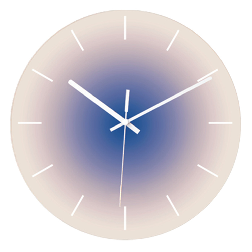 Gradient Glass Hanging Clocks Noiseless Quartz Wall Watch Clock for ...