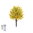 Yellow Artificial Flowers with LED Lights, Glowing Eucalyptus Violet ...