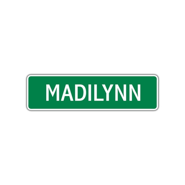 Madilynn Girls Children Name Letter Printed Label Indoor Outdoor Unique ...