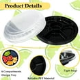 12 Pack Plastic Appetizer Trays with Lids,Disposable Compartment ...