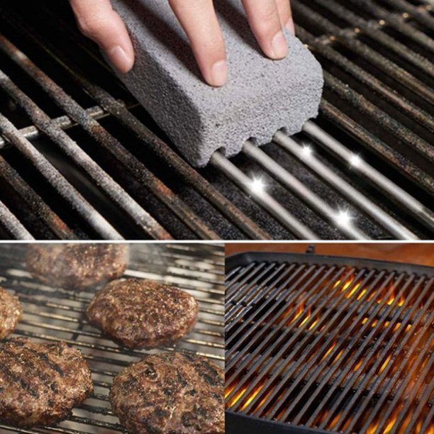 Grey Grill Brick Cleaner Reusable Free BBQ Pumice Cleaning Block for ...