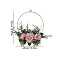 Dtchnegua Floral Hoop Wreath Iron Artificial Rose Flower Wreath ...