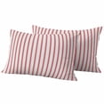 Abstract Red Line Waterproof Throw Pillow Covers Set of 2 Modern ...