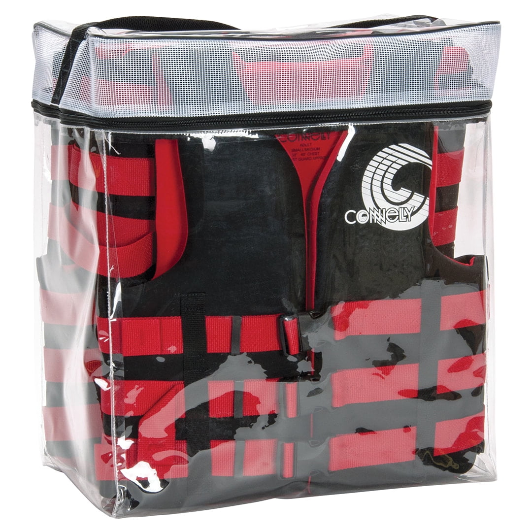 Connelly Adjustable Adult Dual-Size Universal Neo Life Jacket Vest, Red ...
