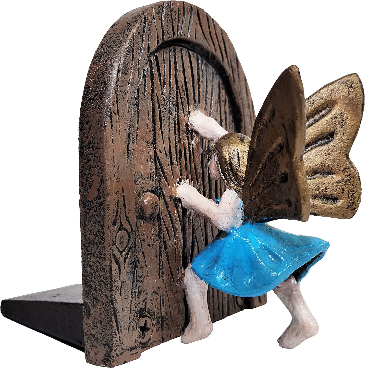 Lulu Decor, 100% Cast Iron Fairy Door with Blue Fairy Decorative Door ...